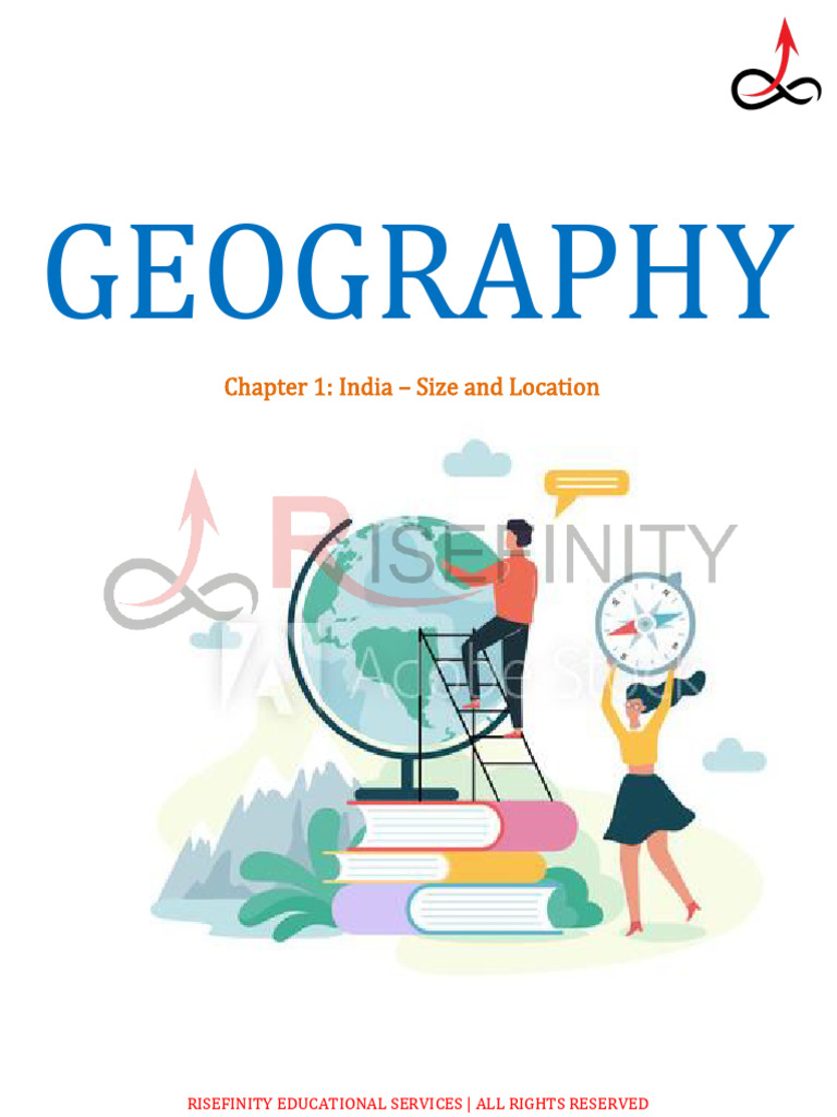 Chapter - 1 India - Size - and - Location - Watermark | PDF | Asia | Indian Ocean