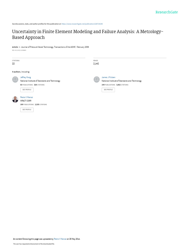 FEM Uncertainty & Failure Analysis | PDF | Finite Element Method | Elasticity (Physics)