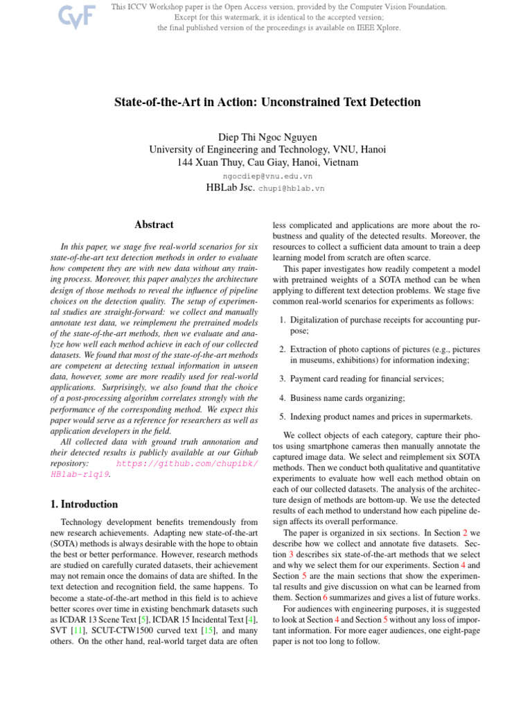 Nguyen State-of-the-Art in Action Unconstrained Text Detection ICCVW 2019 Paper | PDF | Deep ...