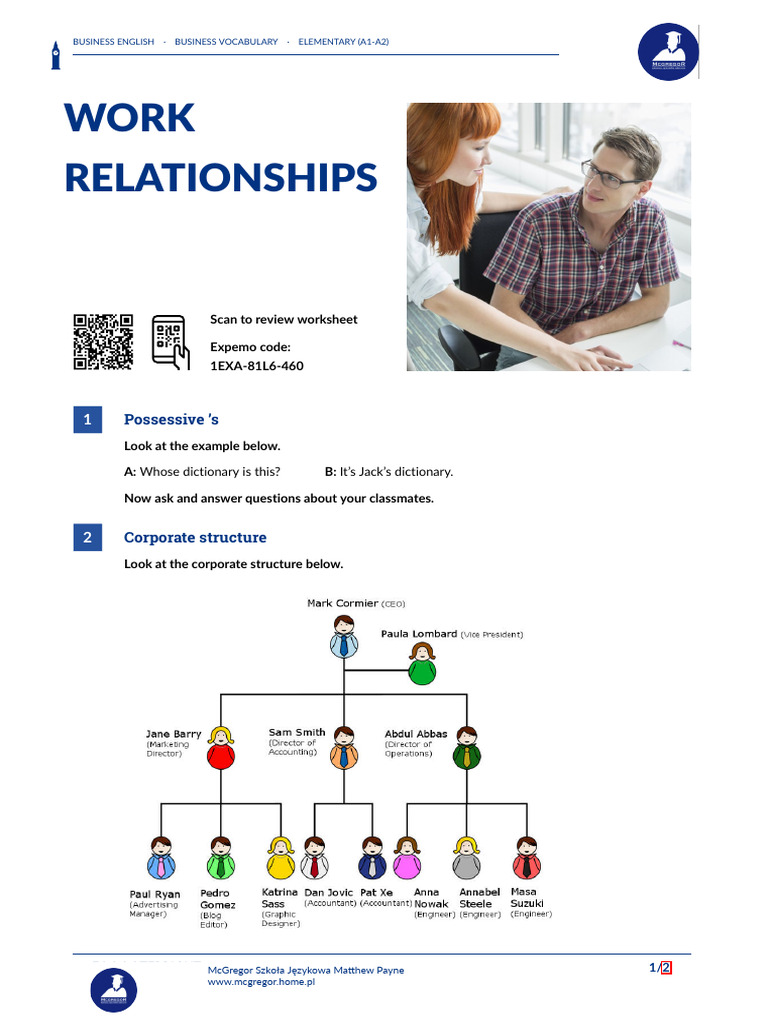 Elementary Business English Vocabulary | PDF