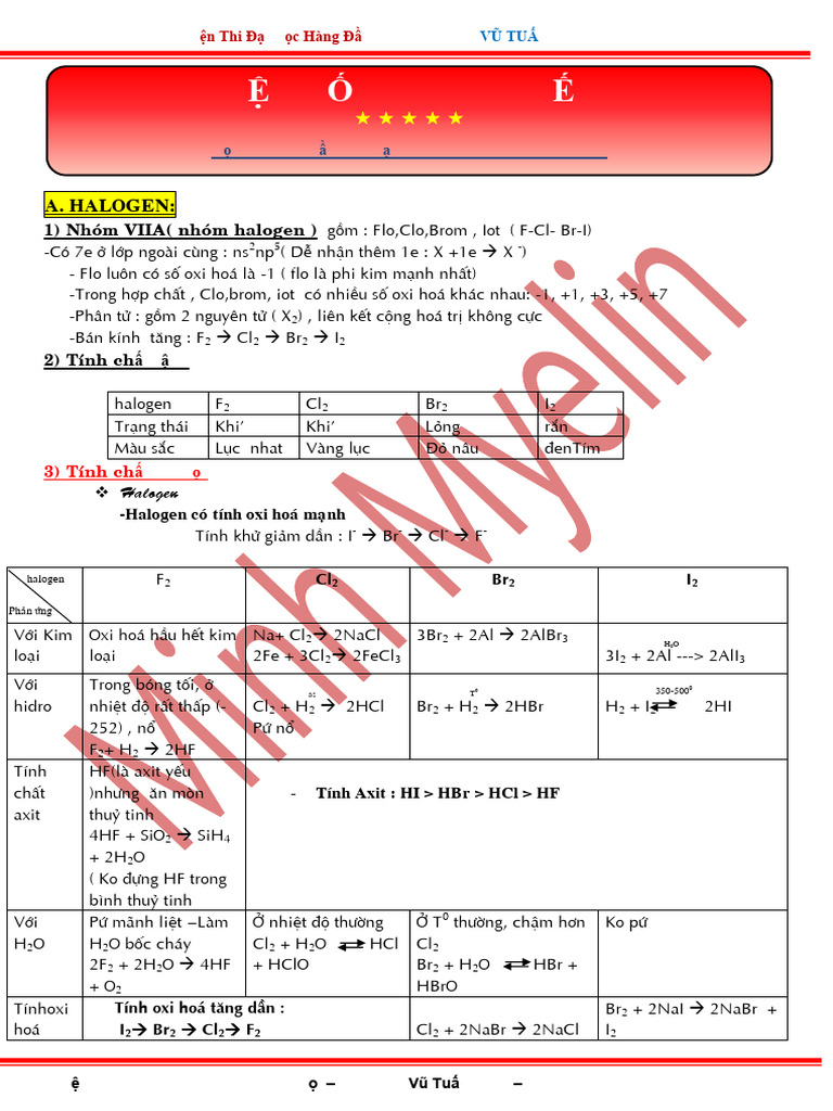 He - Tho Ng-Li - Thuye T-Halogen-Oxi-Lu U-Huy NH | PDF