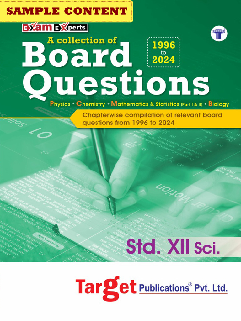 Sample PDF of STD 12 Science PCMB Board Questions Book Sample Content ...