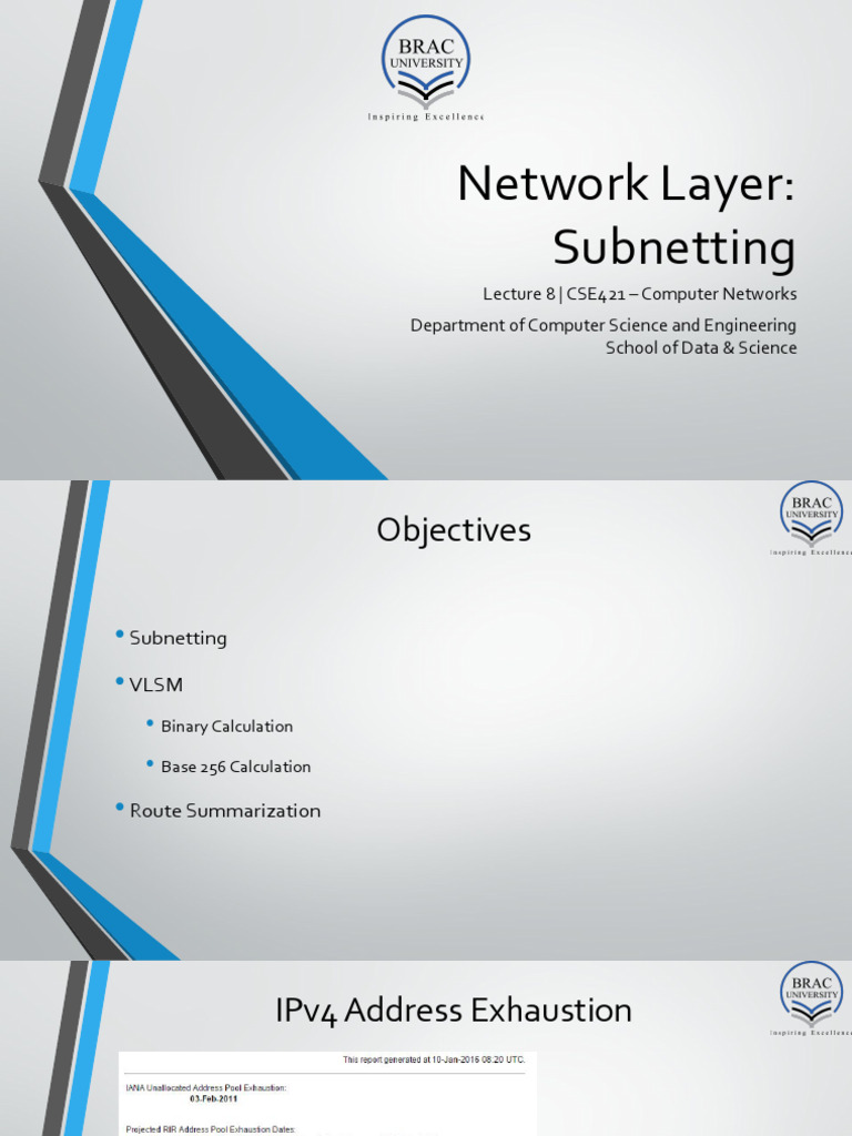 08 - Network Layer - Subnetting | PDF | Ip Address | Computer Networking