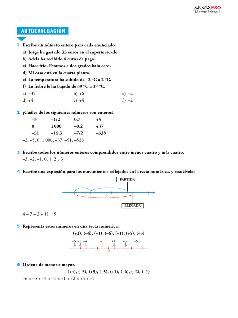 1ESO - Tema 4 Autoavaluacio | PDF