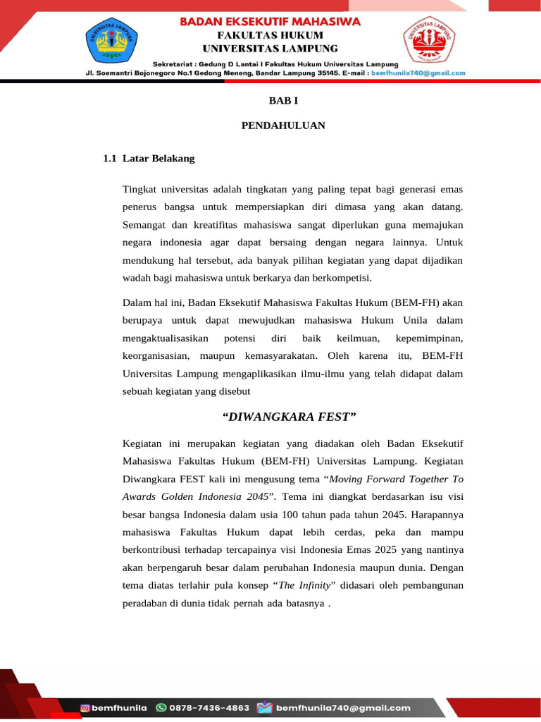 Proposal Diwangkara Fest | PDF