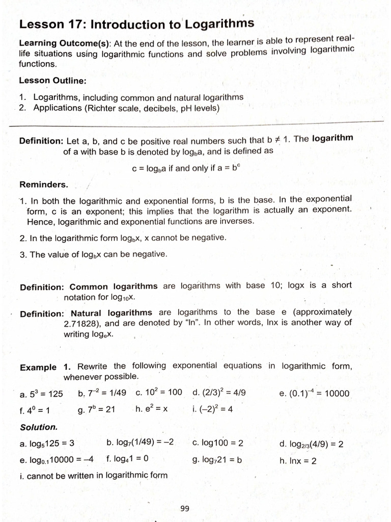 Logarithms | PDF