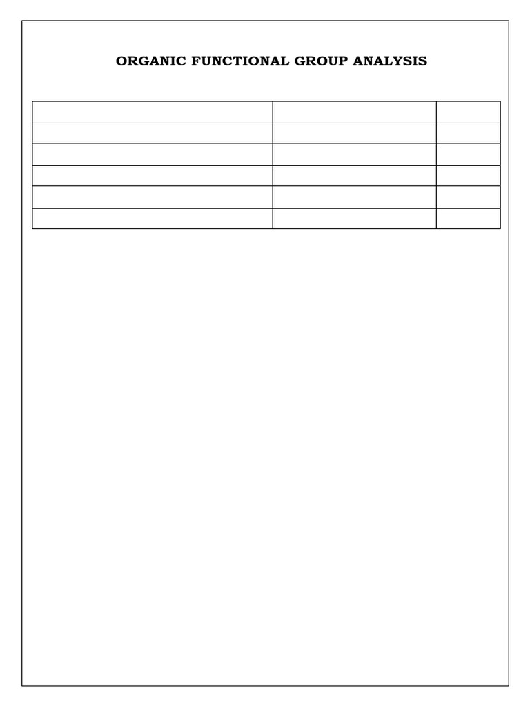 Organic Functional Group Analysis - Record Writing | PDF | Aldehyde | Amine