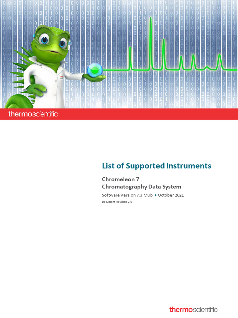 01 List of Supported Instruments Chromeleon 7.3 MUb | PDF | Windows 10 ...