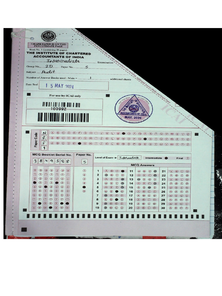 Marks Obtained (In Omr) : 28 | PDF