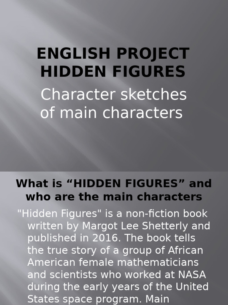 English Project Hidden Figures | PDF | Hidden Figures
