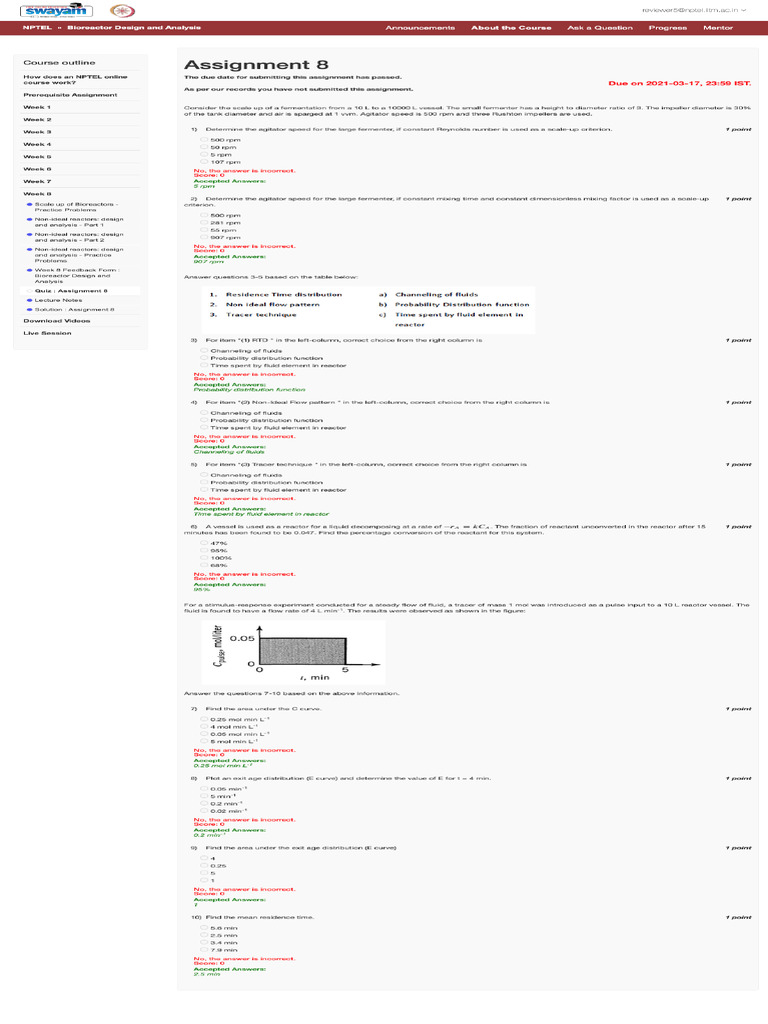 Noc21 bt13 Assignment Week 8 | PDF