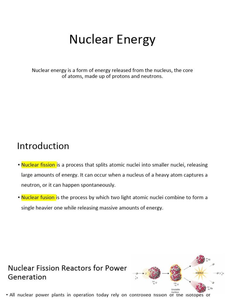 Nuclear Energy | PDF | Nuclear Fusion | Fusion Power