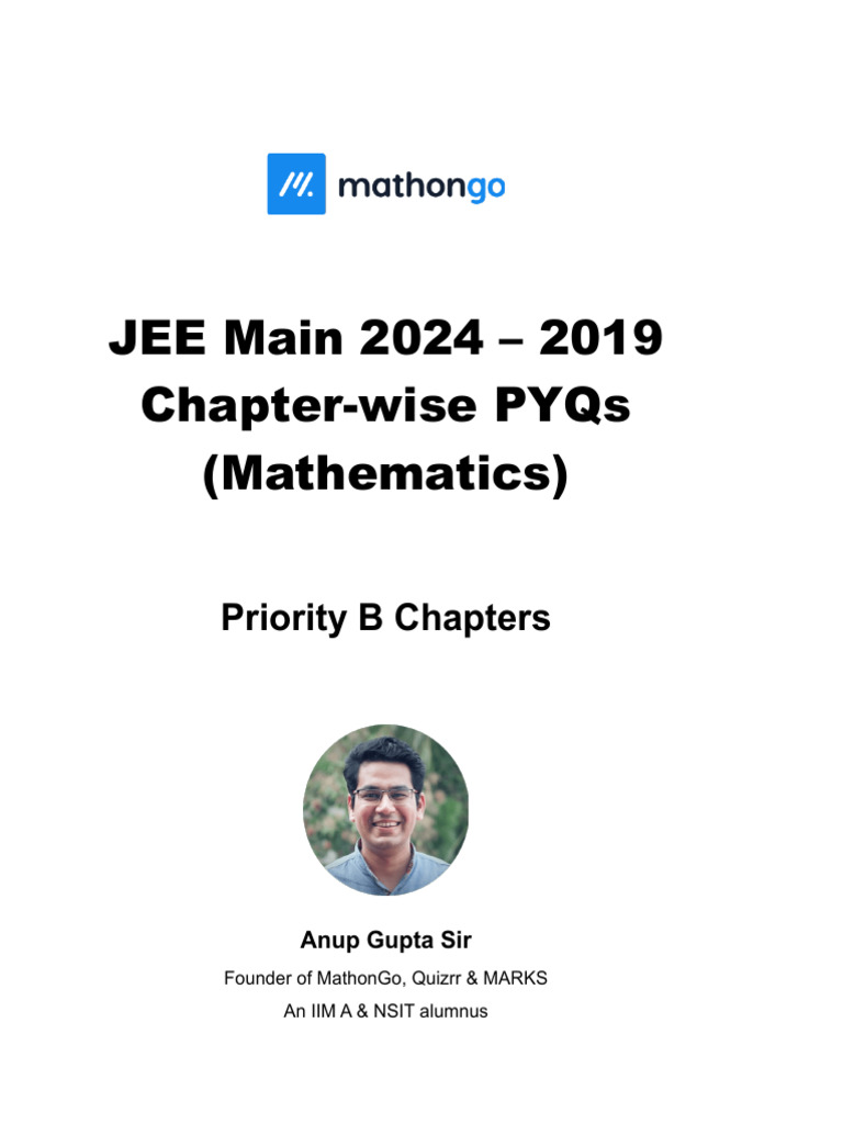 Mathongo Mathematics Priority B Part 1 | PDF | Matrix (Mathematics) | Determinant