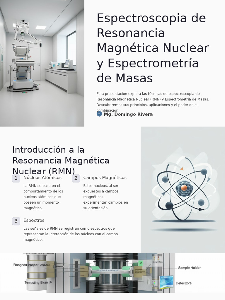 RMN y Espectrometría de Masas: Técnicas Esenciales | PDF | Resonancia ...