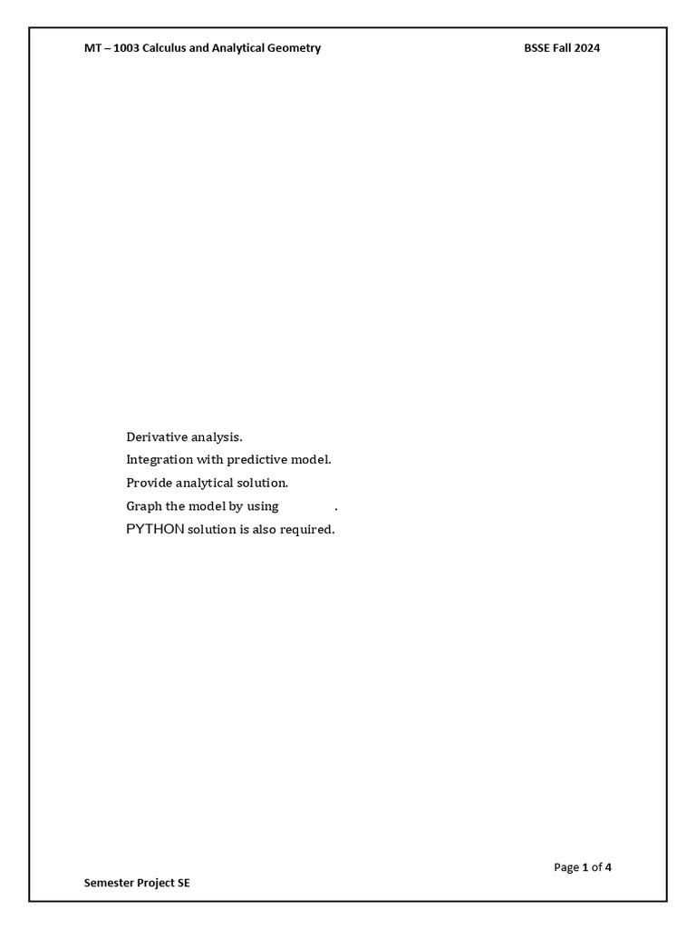 Calculus Project Final | PDF | Time Series | Computing