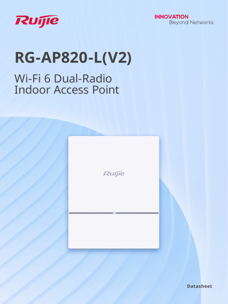 Ruijie RG-AP820-L (V2) Wi-Fi 6 Dual-Radio Indoor Access Point Datasheet ...