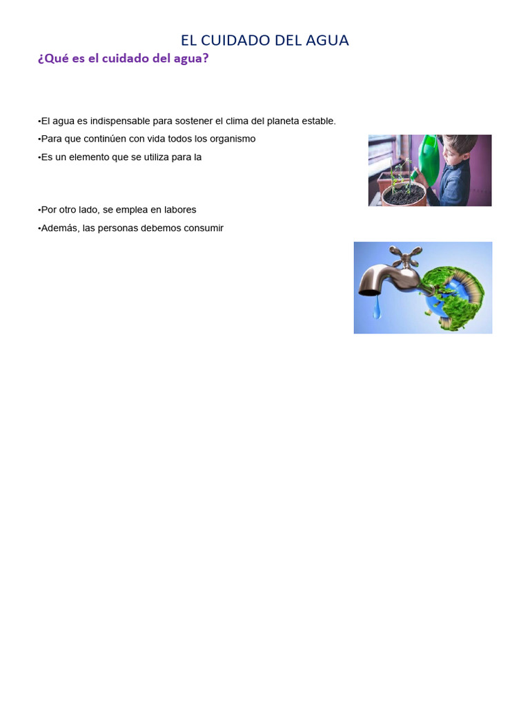 El Cuidado Del Agua - 7 | PDF | Agua | Hidrología