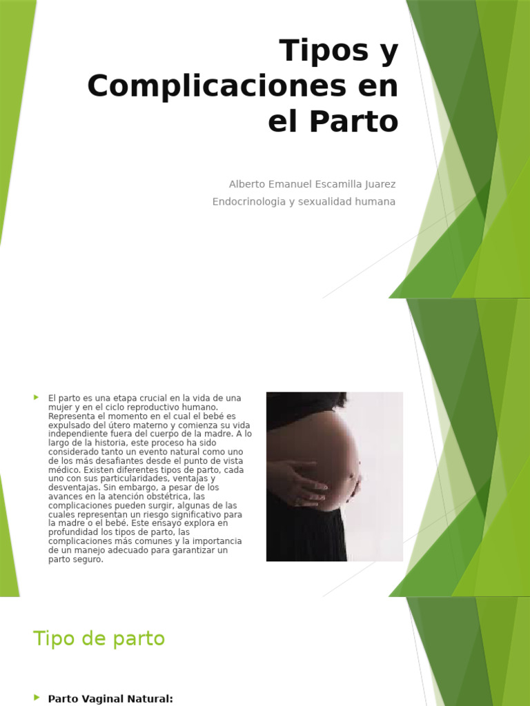 De Tipos y Complicaciones en El Parto - AEEJ | PDF | Parto | Seccion de ...