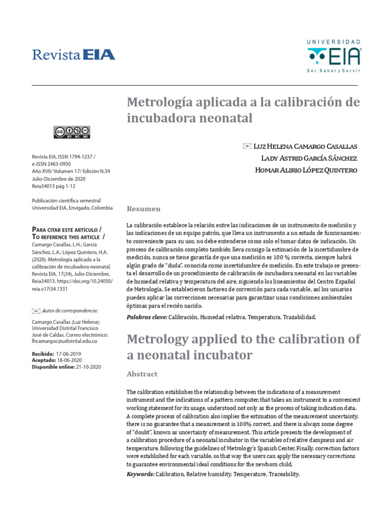 2463 0950 Eia 17 34 143 | PDF | Metrología | Calibración