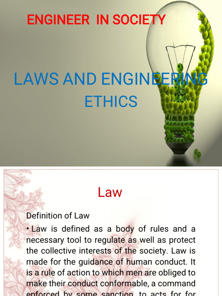 1 Law Engineering Ethics KKKF3283 | PDF
