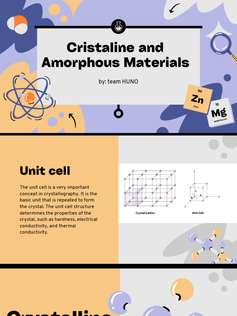 Structure of Crystalline and Amorphous Solids | PDF