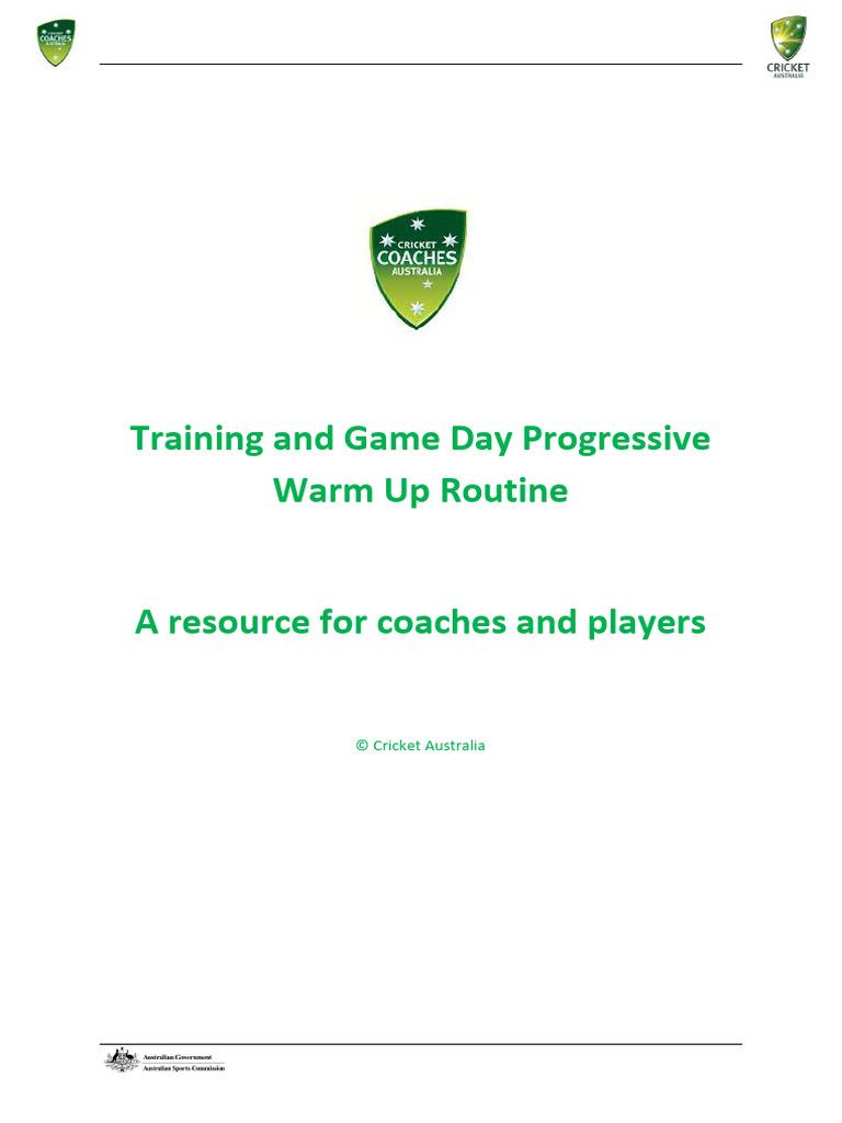 Cricket Warm Ups | PDF | Anatomical Terms Of Motion | Foot