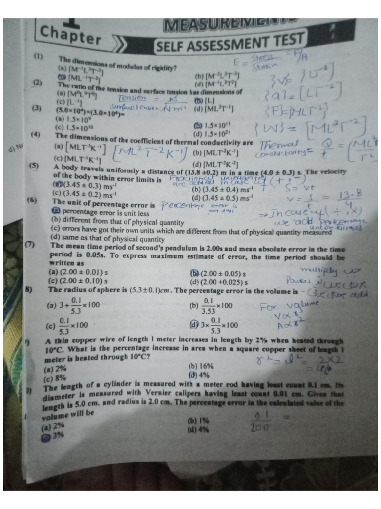 Chapter 1 Mcqs of Physics | PDF
