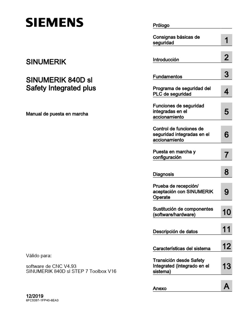 840Dsl Siplus Commiss Man 1219 Es-ES | PDF | Software | Ingeniería de Sistemas