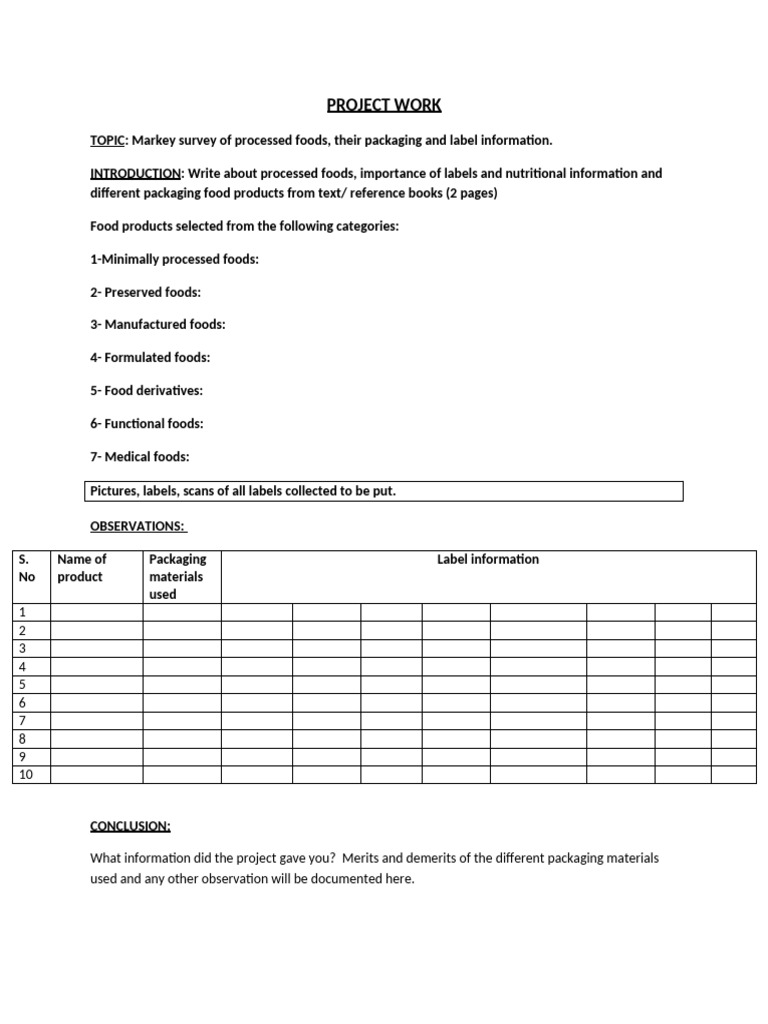 Grade 12 Project Reference Document | PDF