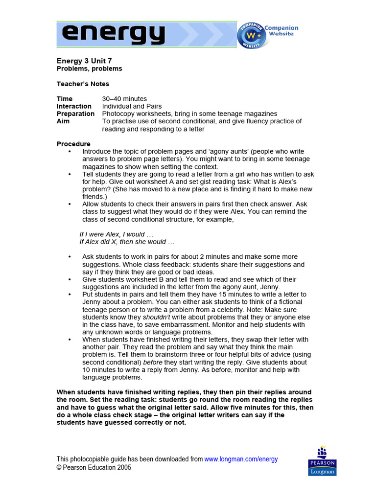 Second Conditional Letter Writing Guide | PDF