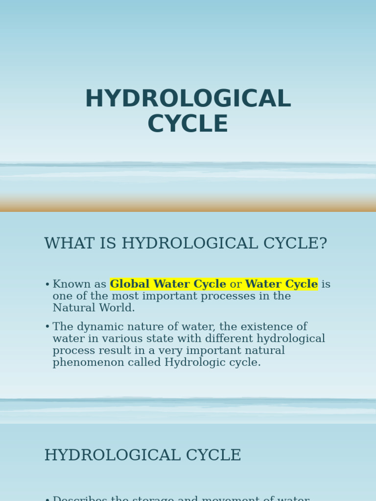 Hydrological Cycle | PDF