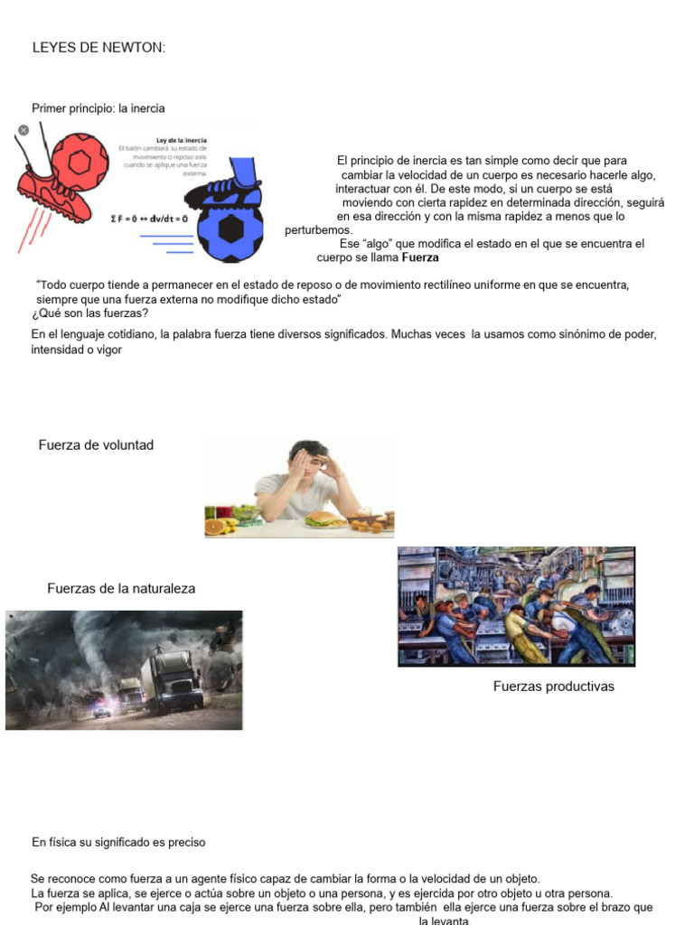 Física: Leyes de Newton y Fuerzas | PDF | Fuerza | Las leyes del ...