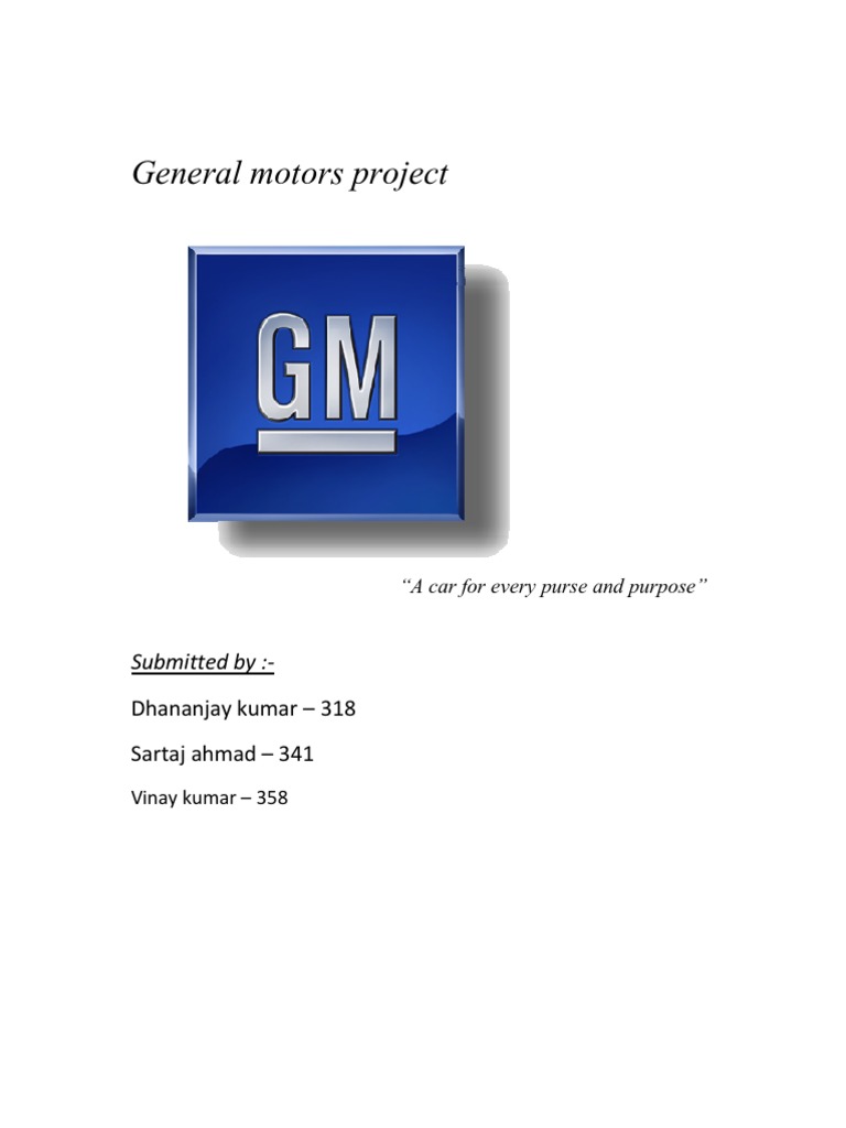 General Motors Project | PDF | General Motors | Ford Motor Company