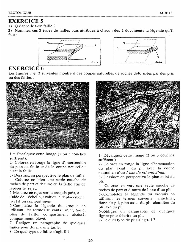Exercice 5 Tectonique | PDF