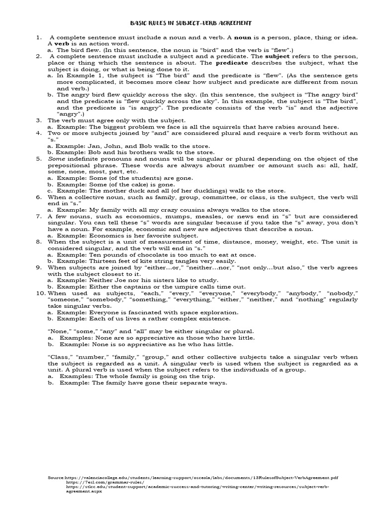 Handout For Grammar | PDF | Predicate (Grammar) | Verb