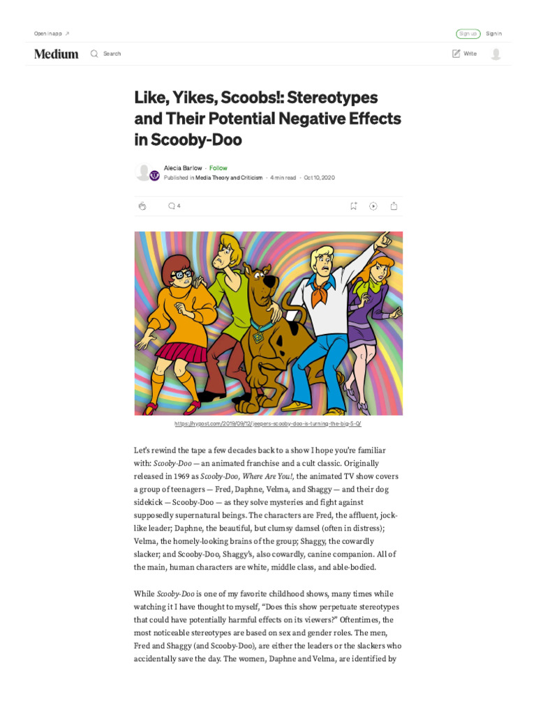 Barlow's Like, Yikes, Scoobs Stereotypes | PDF