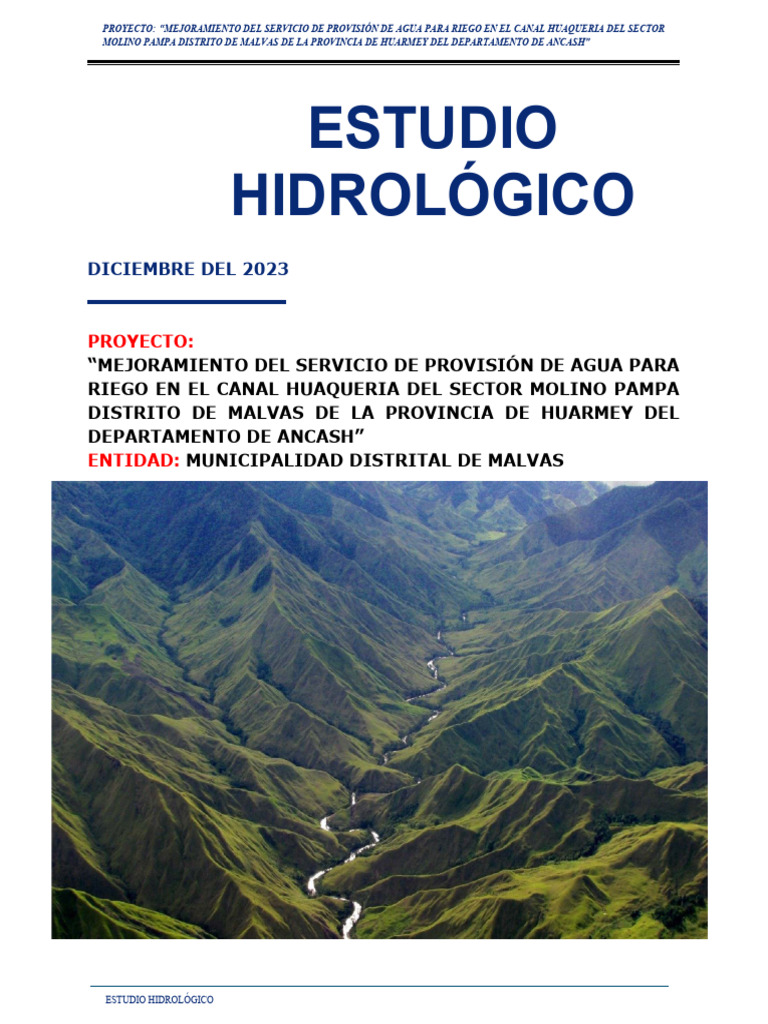 5.3. Estudio Hidrológico | PDF | Cuenca de drenaje | Hidrología
