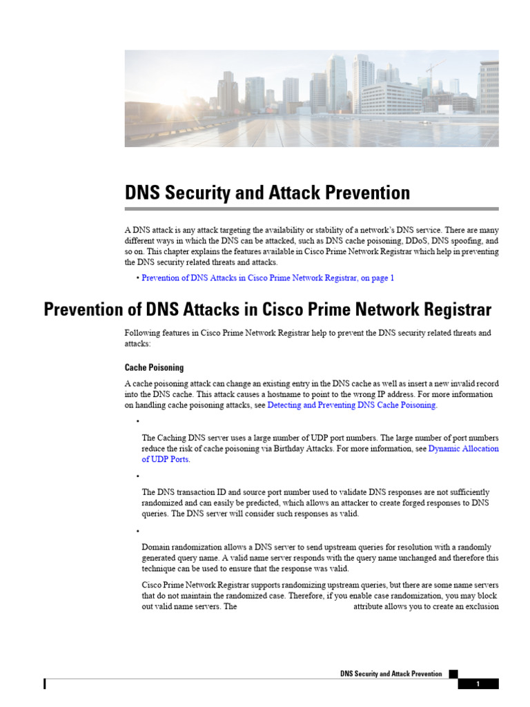 M Dns Prevention of Dns Attacks | PDF | Domain Name System | Denial Of ...