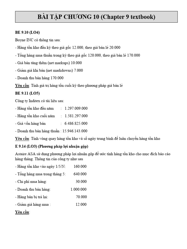 BT Chuong 10-Kieso | PDF