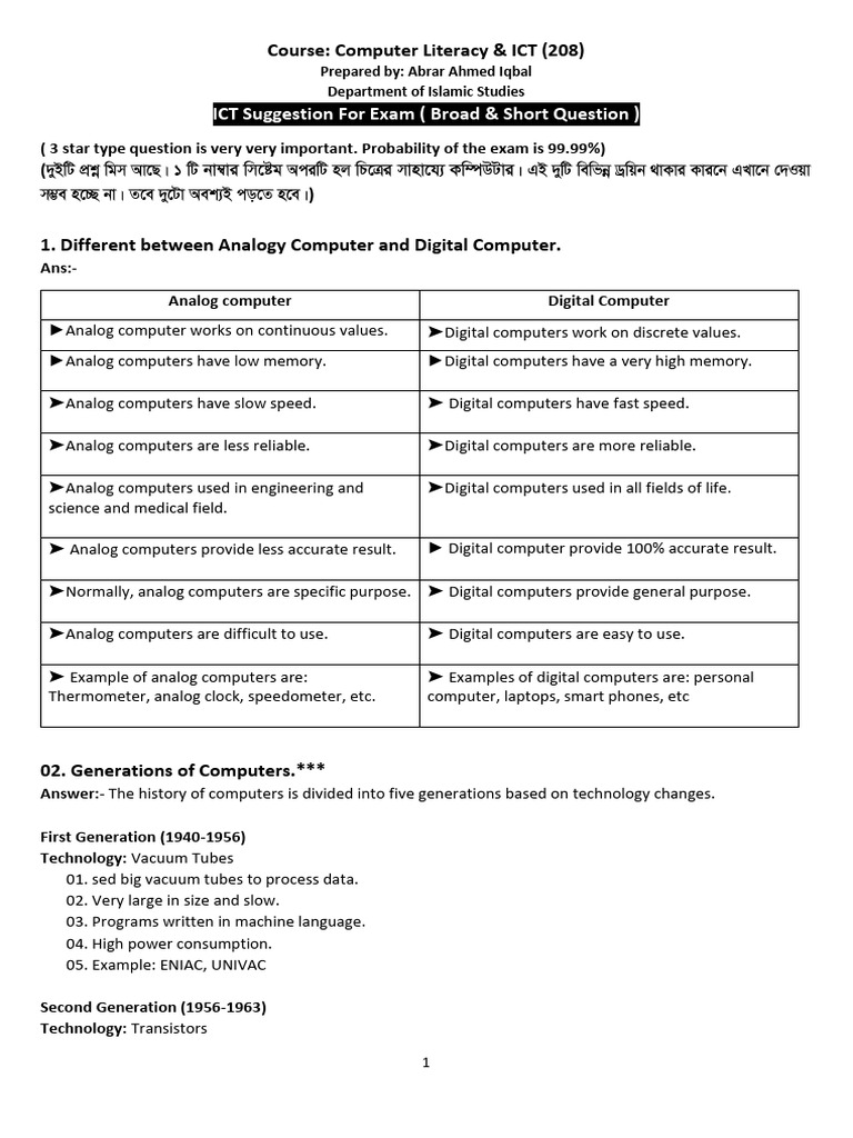 ICT 208 Suggestion | PDF | Computer Data Storage | Printer (Computing)