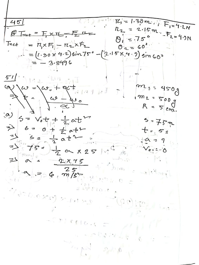 Phy111 Rotation Solution | PDF
