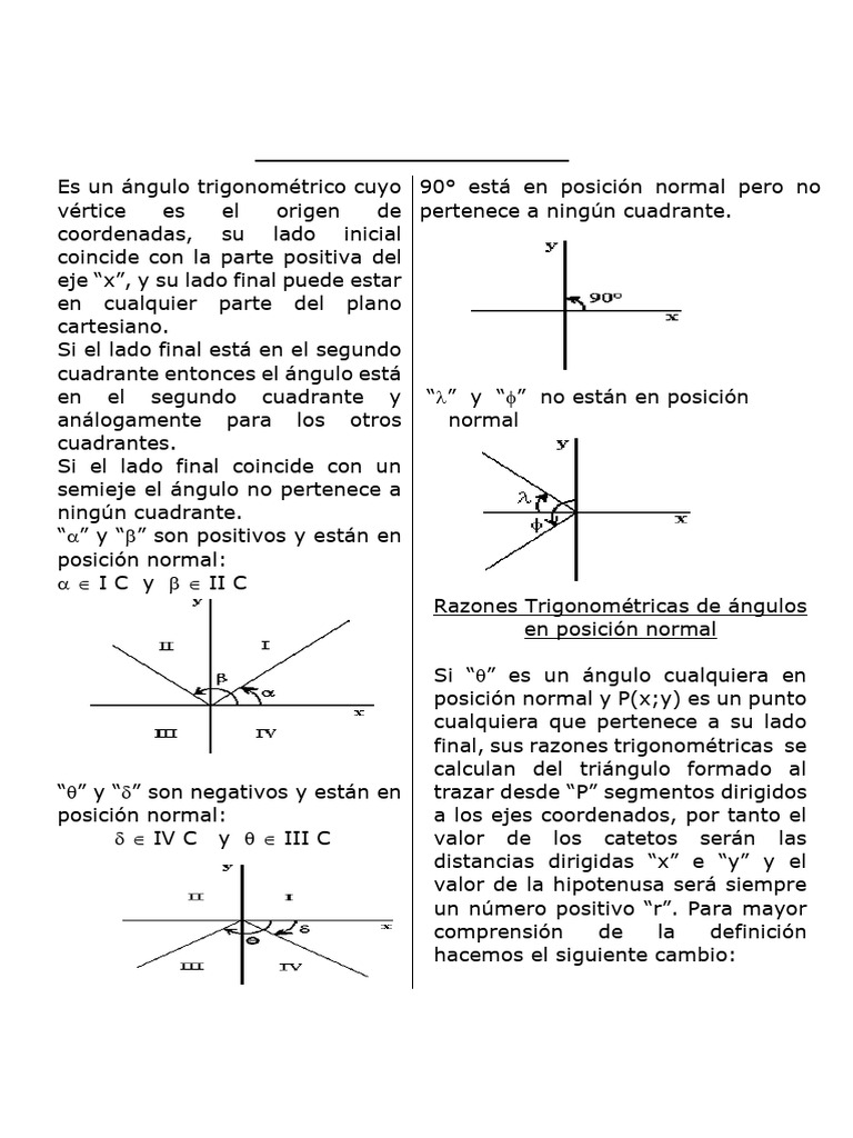 Angulo en Posicion Normal 5° Sec | PDF | Sistema de coordenadas ...