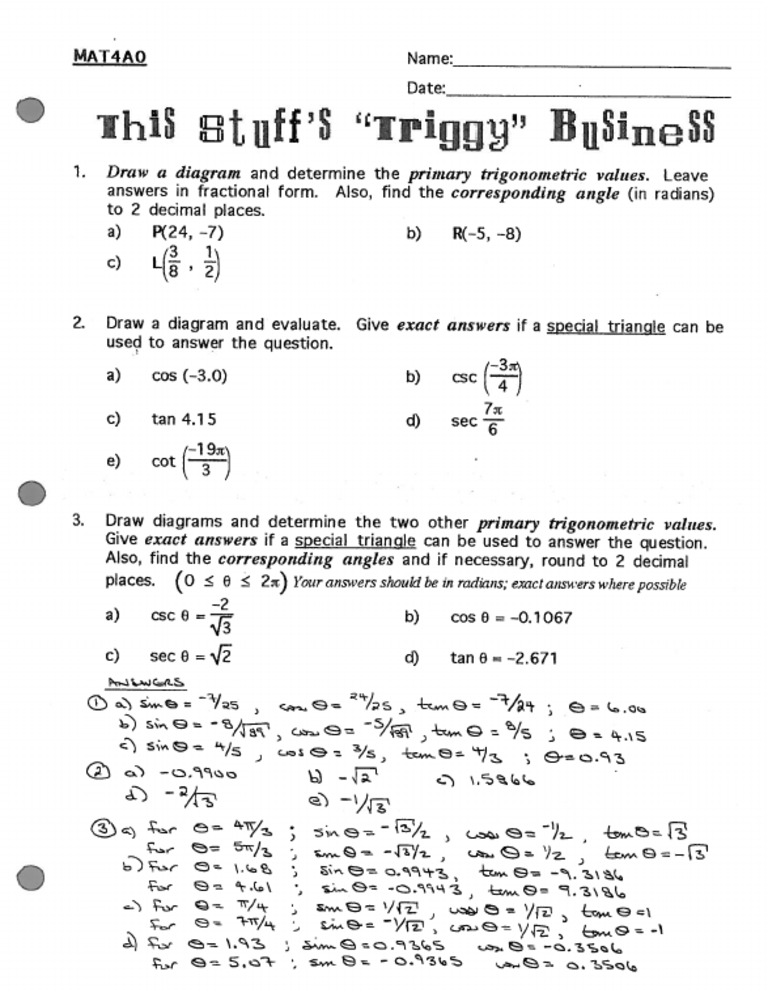 04b. Worksheet - This Stuffs Triggy Business | PDF