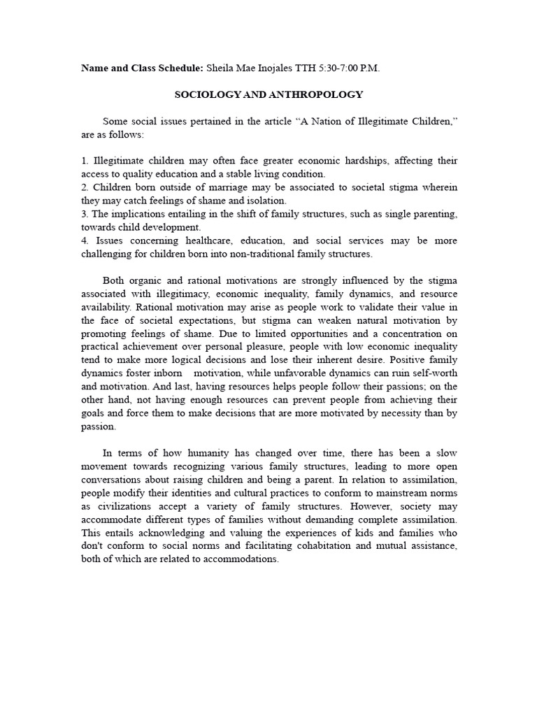 Inojales-Sociology & Anthropology 1 | PDF