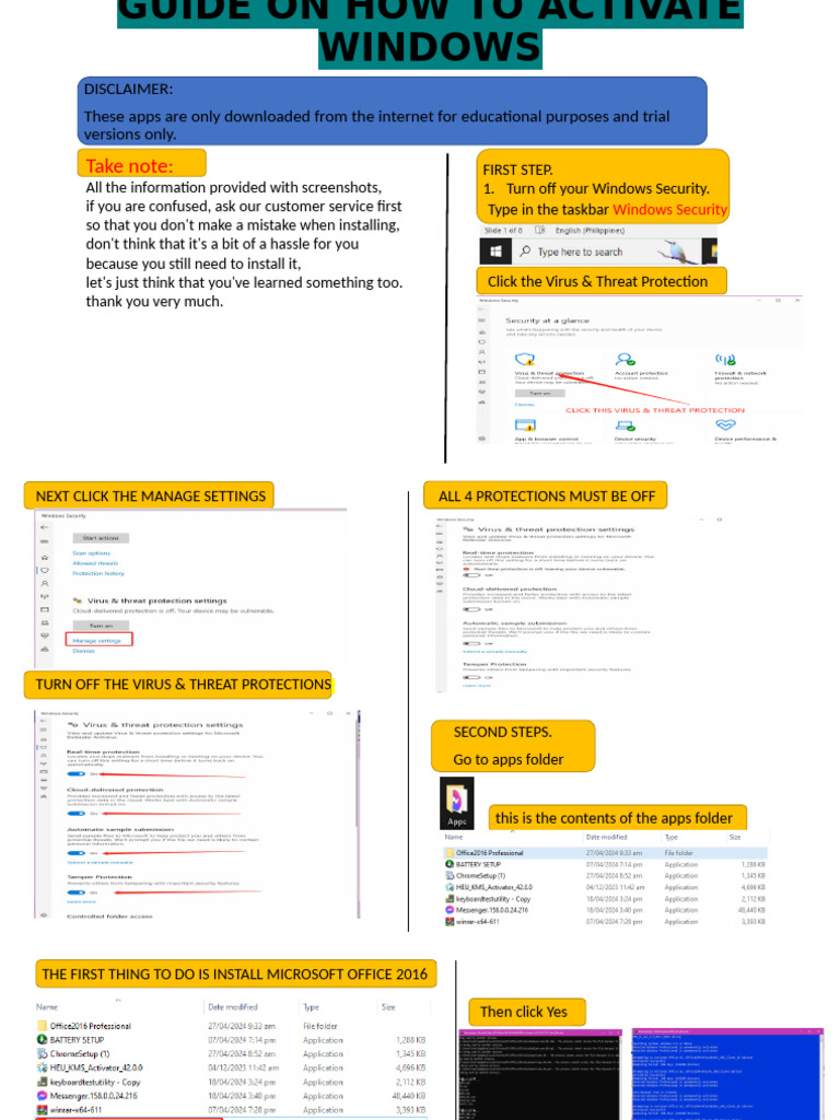 Guide On How To Activate Windows | PDF | Microsoft Windows | Software