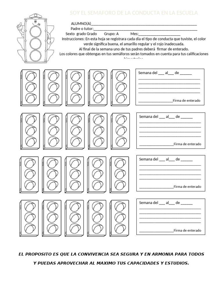 Semaforo-Disciplina-Y-Tareas 2023 | PDF