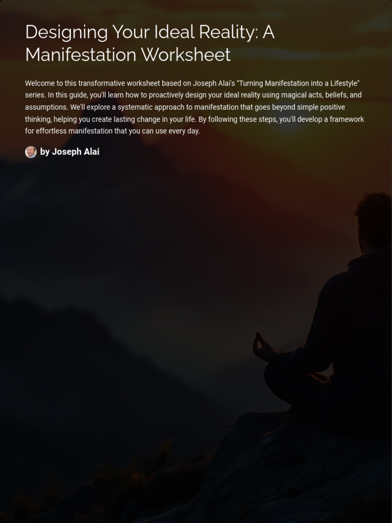 Design Your Ideal Reality - Joseph Alai | PDF | Cognition ...