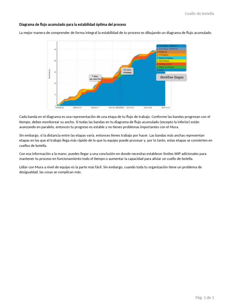Diagrama de Flujo Acumulado para Estabilidad Optima Del Proceso | PDF