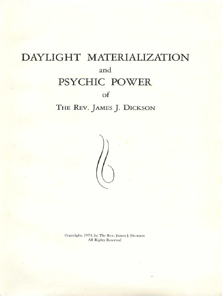 Daylight Materialization and Psychic Power | PDF | Mediumship | Soul