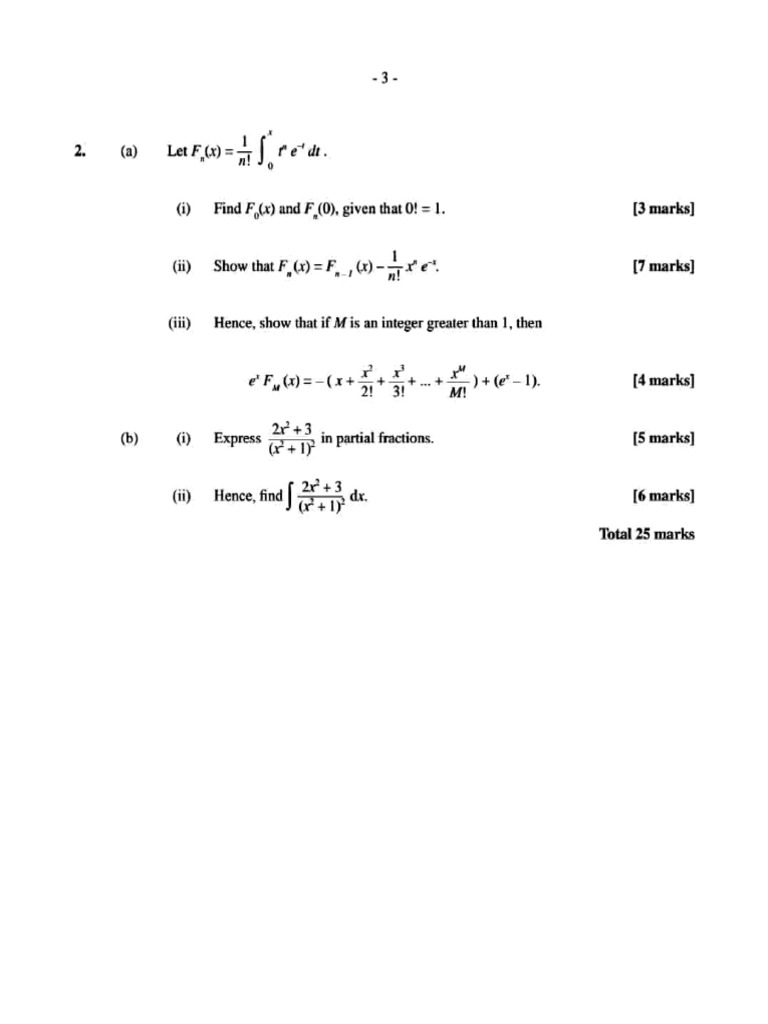 Integration Partial Fractions 2012 To 2022 Past Paper | PDF | Abstract ...